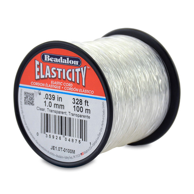 Beadalon Elasticity, 1.0mm Diameter, 100 Meter Original Stretch Cord ...